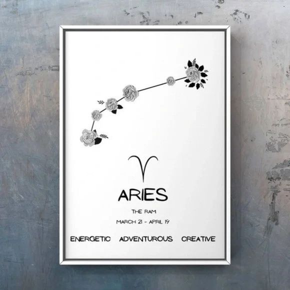 Triad Art & Design | Art | Aries Zodiac Signs Artprints Birthdaygift ...